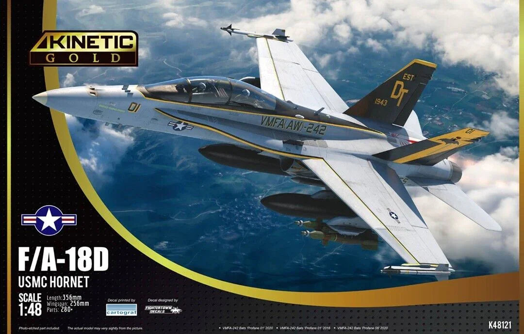 1/48 Kinetic FA-18D USMC Hornet VMFA-242 BATS 48121| MPM Hobbies