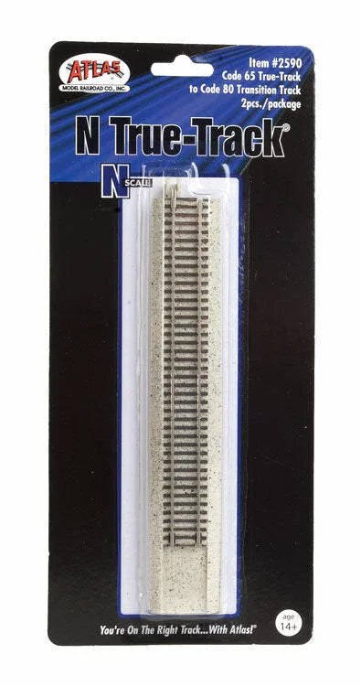 N Atlas Code 80 TRANSITION TRACK [2 PCS / PKG] 2590| MPM Hobbies