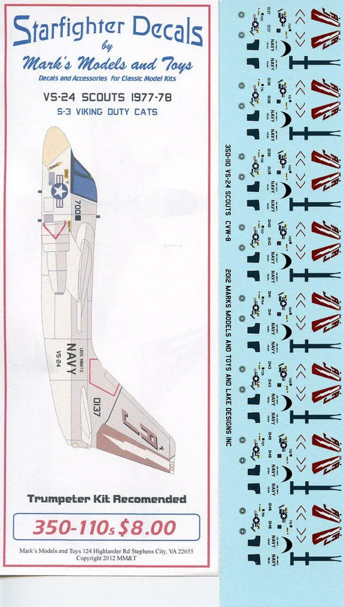 1/350 Starfighter Decals VS-24 Scouts| MPM Hobbies
