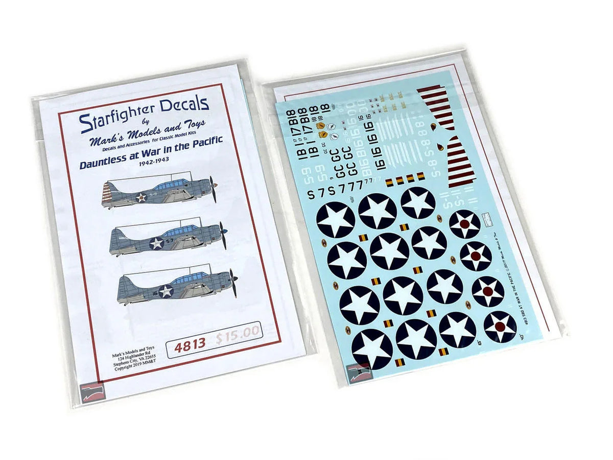 1/48 Starfighter Decals - SBD-3 Dauntless at War in the Pacific| MPM ...