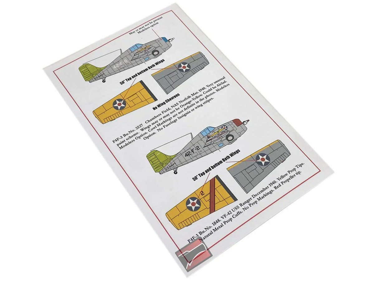 1/72 Starfighter Decals - Early USN Wildcats| MPM Hobbies