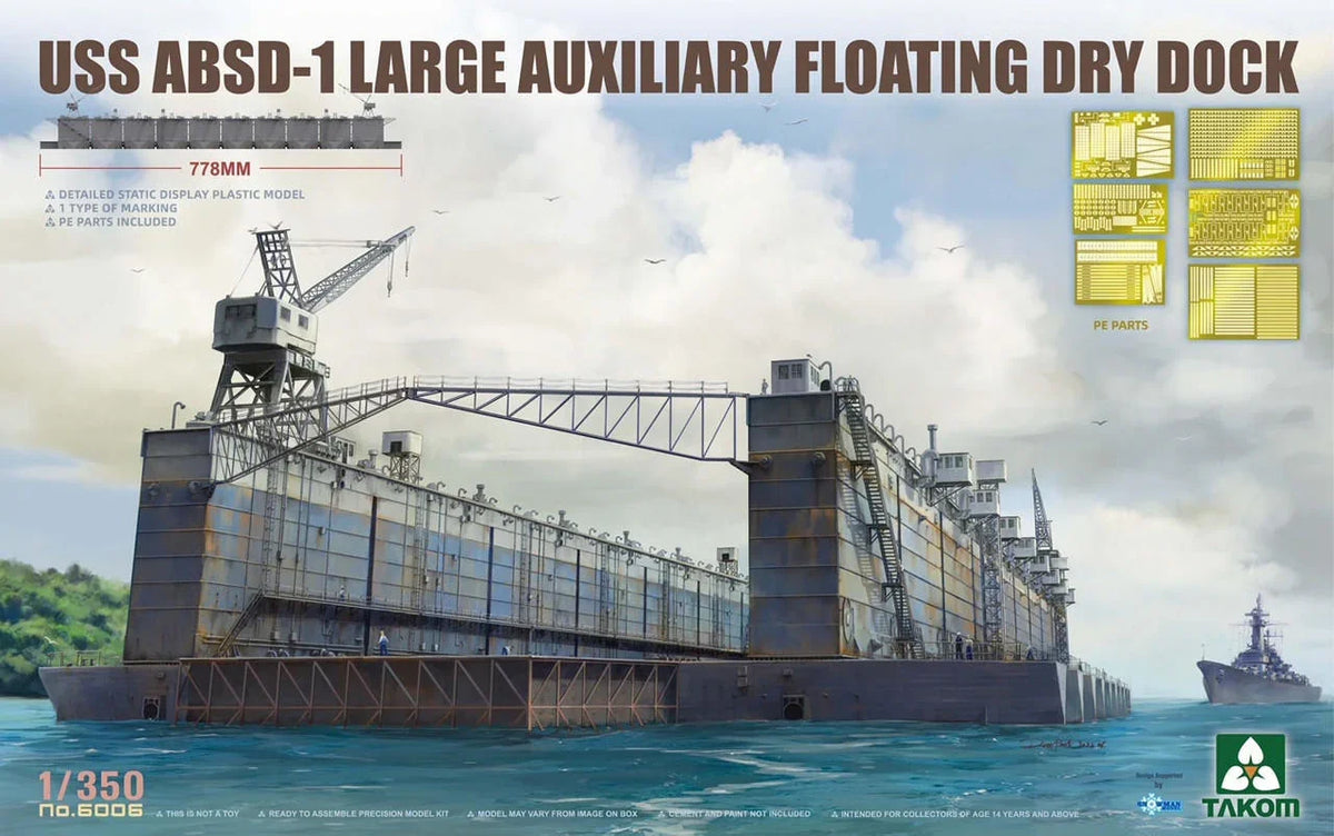 1/350 Takom USS ABSD-1 Large Floating Dry Dock Plastic Model Kit| MPM ...
