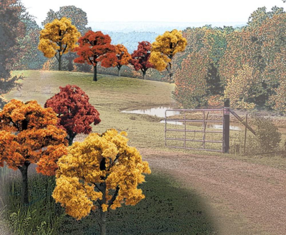Woodland 2"-3" Ready Made Fall Colors Trees 1576| MPM Hobbies
