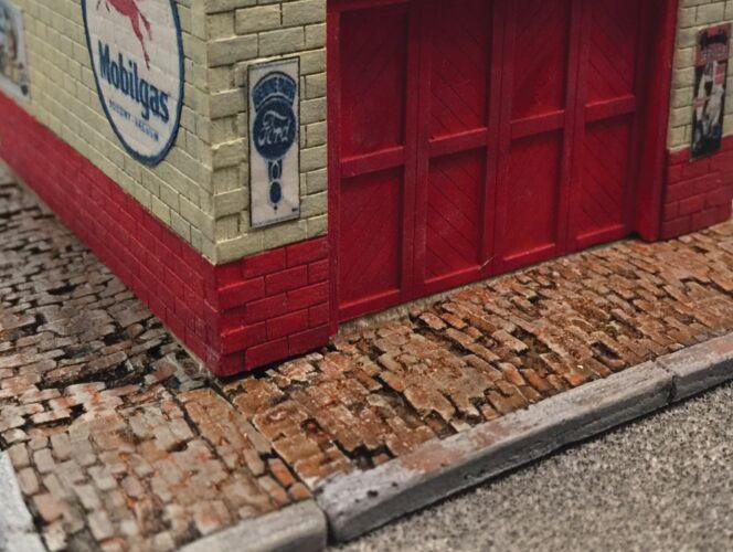 HO Scale Bar Mills 60' Weathered Brick Sidewalk| MPM Hobbies