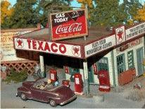 HO Scale Bar Mills Bud Smiley's Texaco Station Model Kit| MPM Hobbies